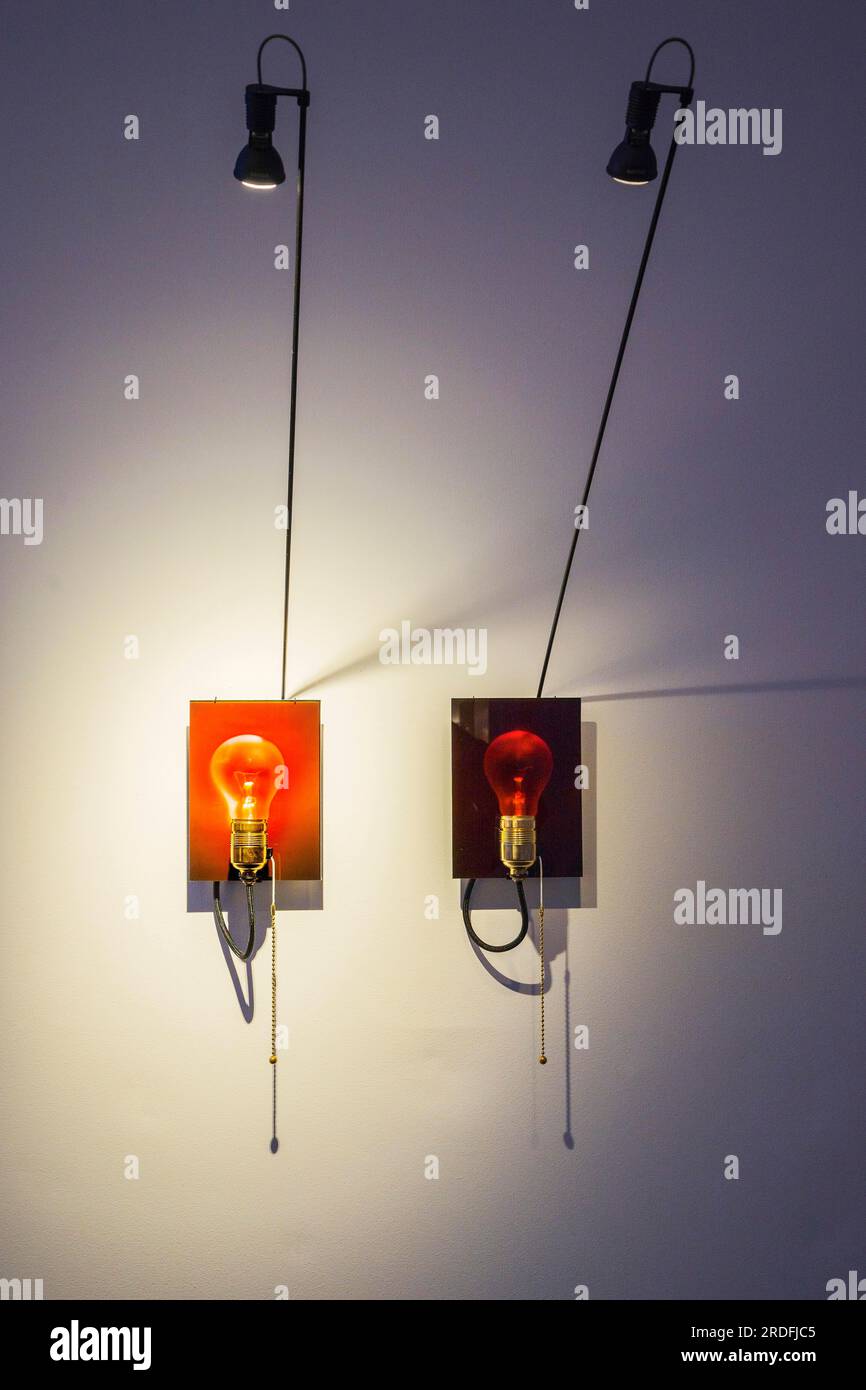 Light art objects by the light designer Ingo Maurer, Pinakothek der ...