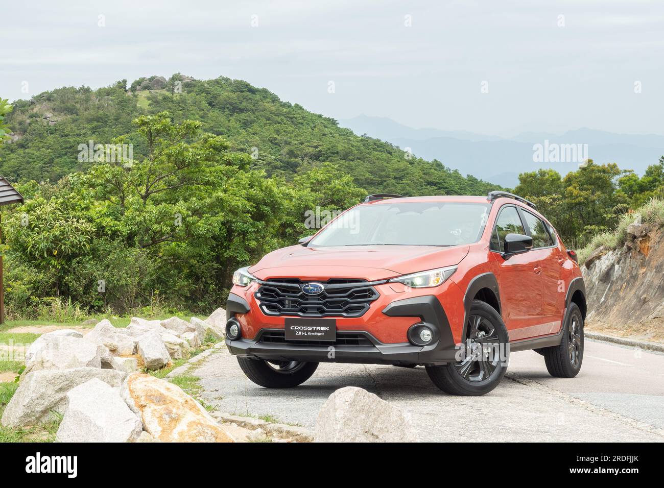 Hong Kong, China Jan 10 , 2023 : Subaru Crosstrek SUV 2023 Test Drive ...