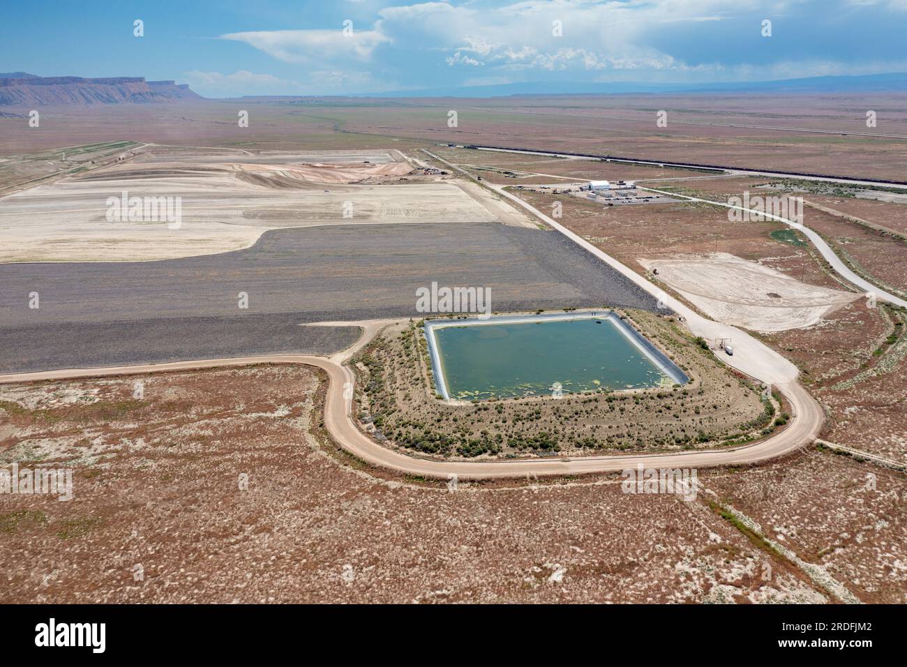 Aerial view of the UMTRA permanent deposition site for uranium tailings ...