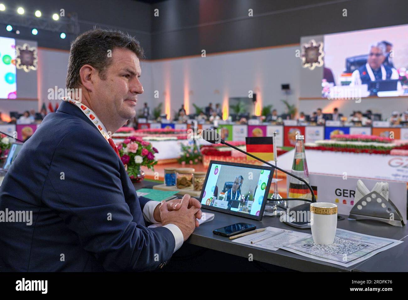 Indore, India. 21st July, 2023. Hubertus Heil (SPD), Federal Minister ...