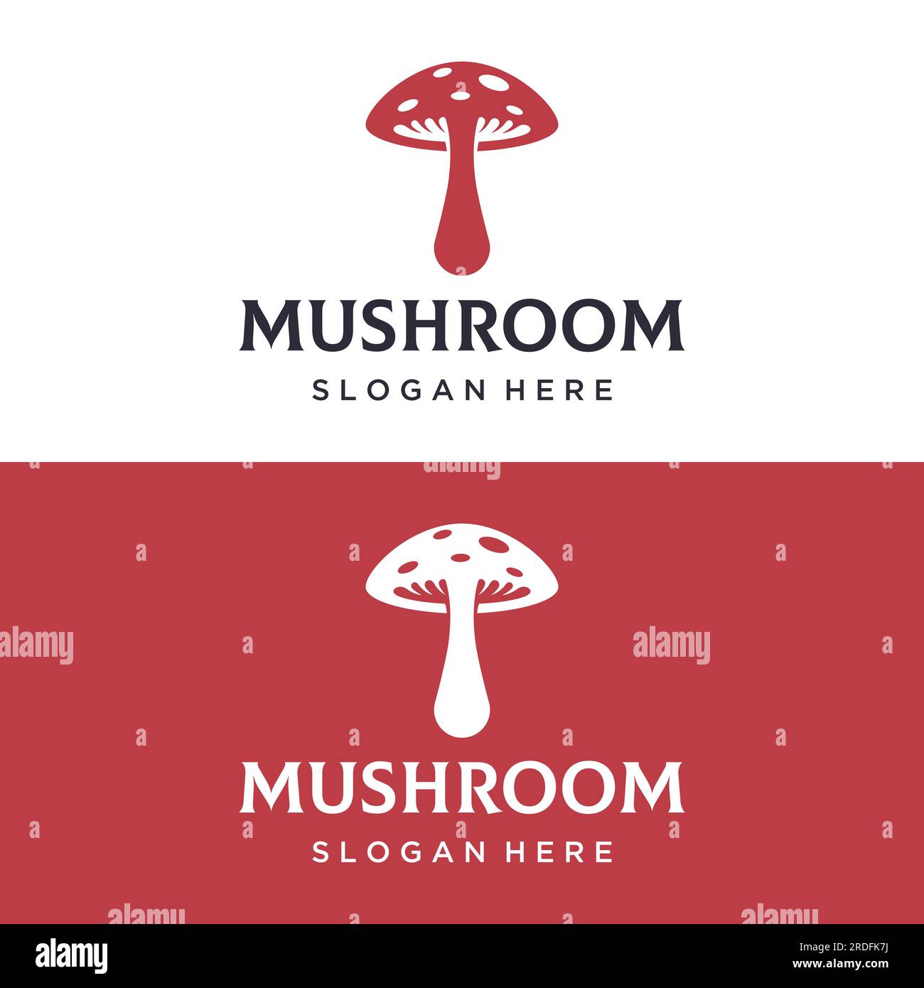 Unique organic mushroom farm creative logo design with modern concept ...