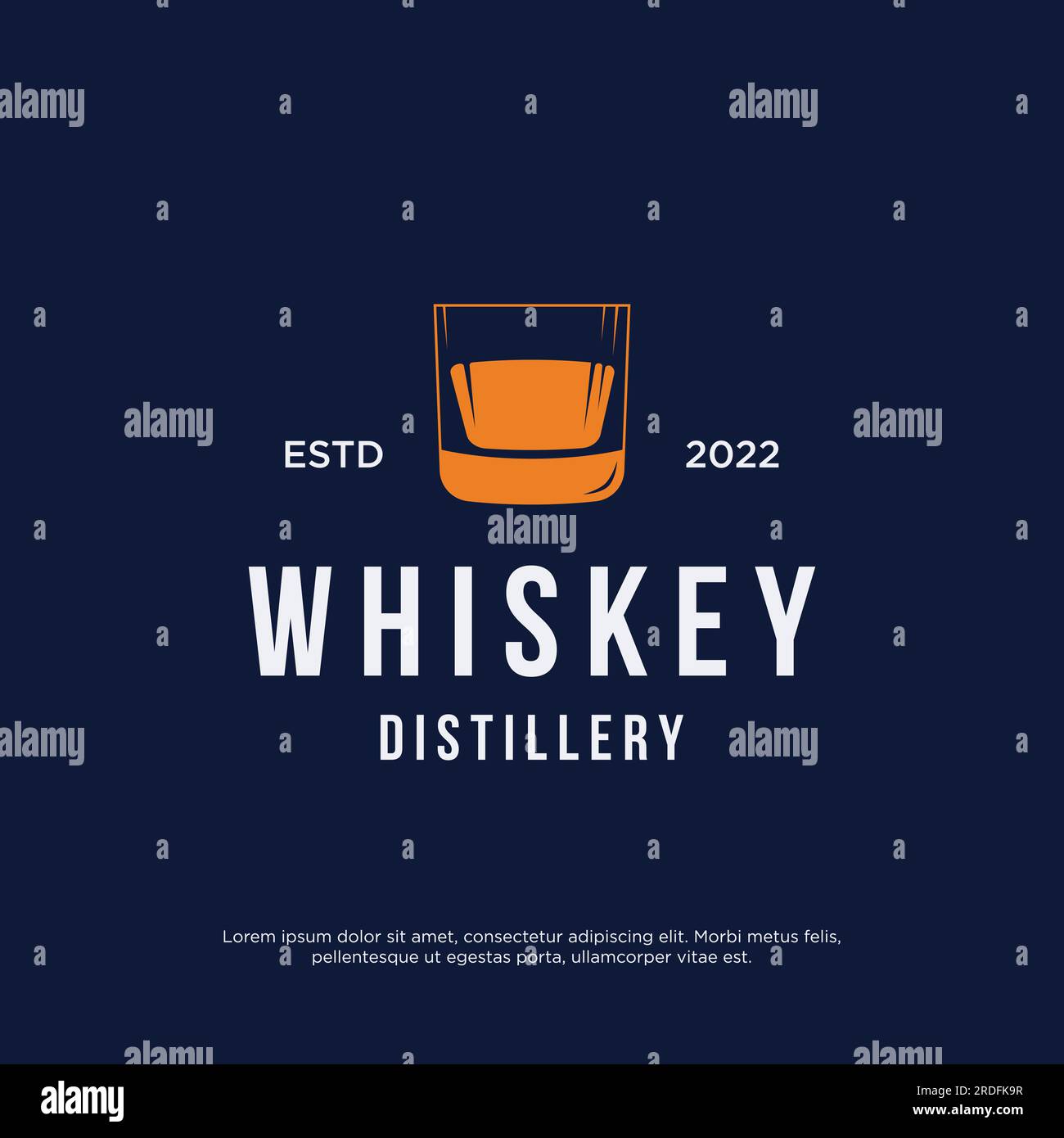Vintage premium whiskey logo label with hand lettering. for drinks ...