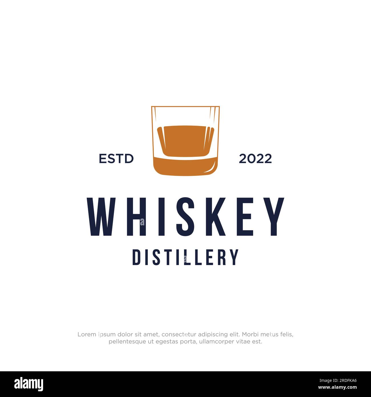 Vintage premium whiskey logo label with hand lettering. for drinks ...