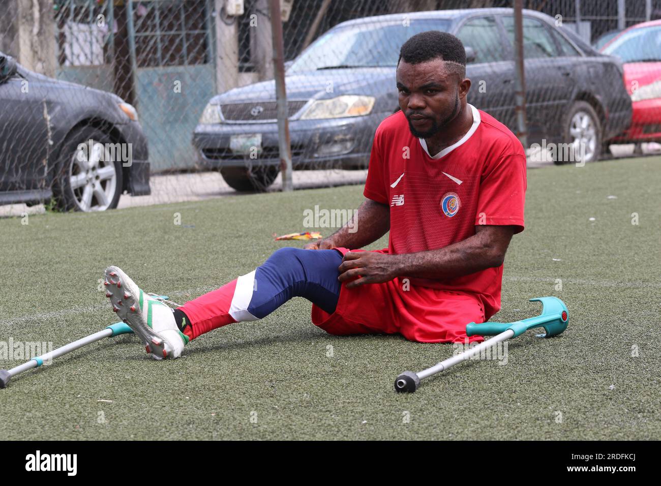 The Nigerian Amputee football team held a training session in Lagos ...