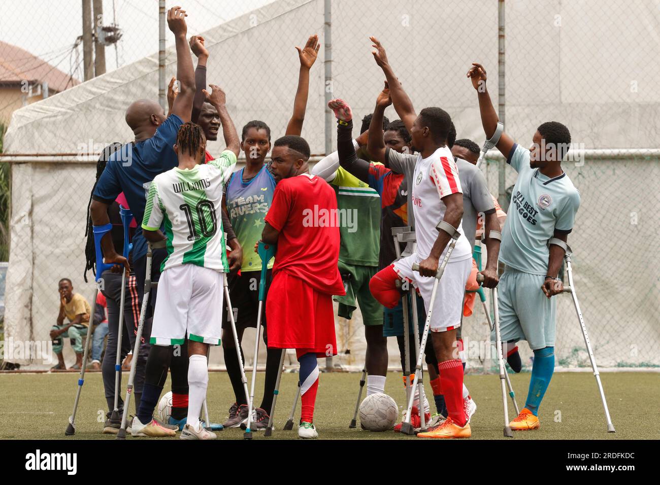 The Nigerian Amputee football team held a training session in Lagos ...