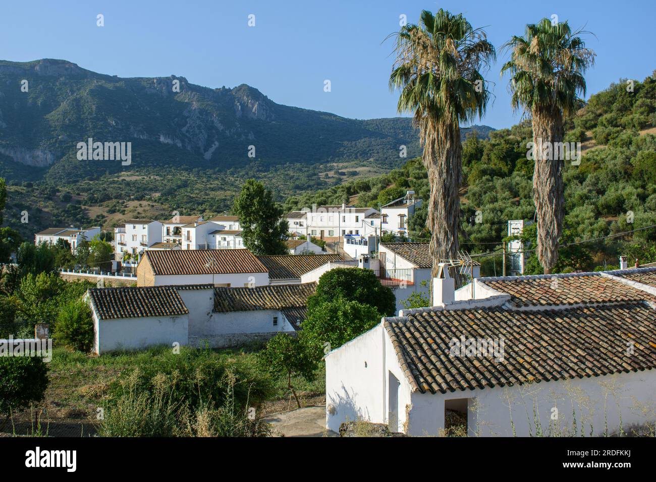 La Muela, Cádiz, Spain. Small, attractive remote village. View across ...