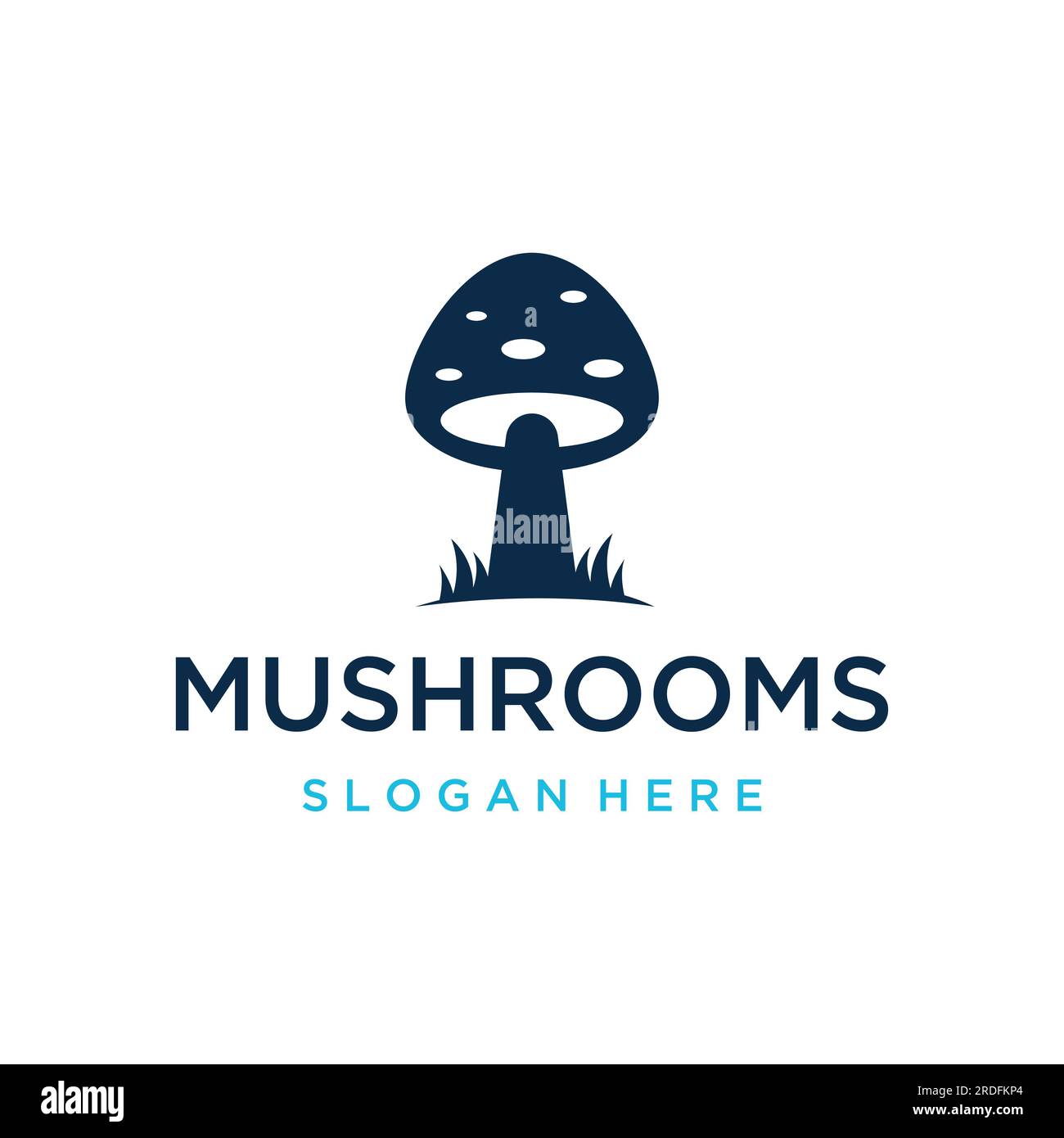 Unique organic mushroom farm creative logo design with modern concept ...