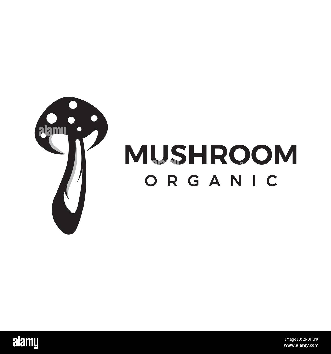 Unique organic mushroom farm creative logo design with modern concept ...