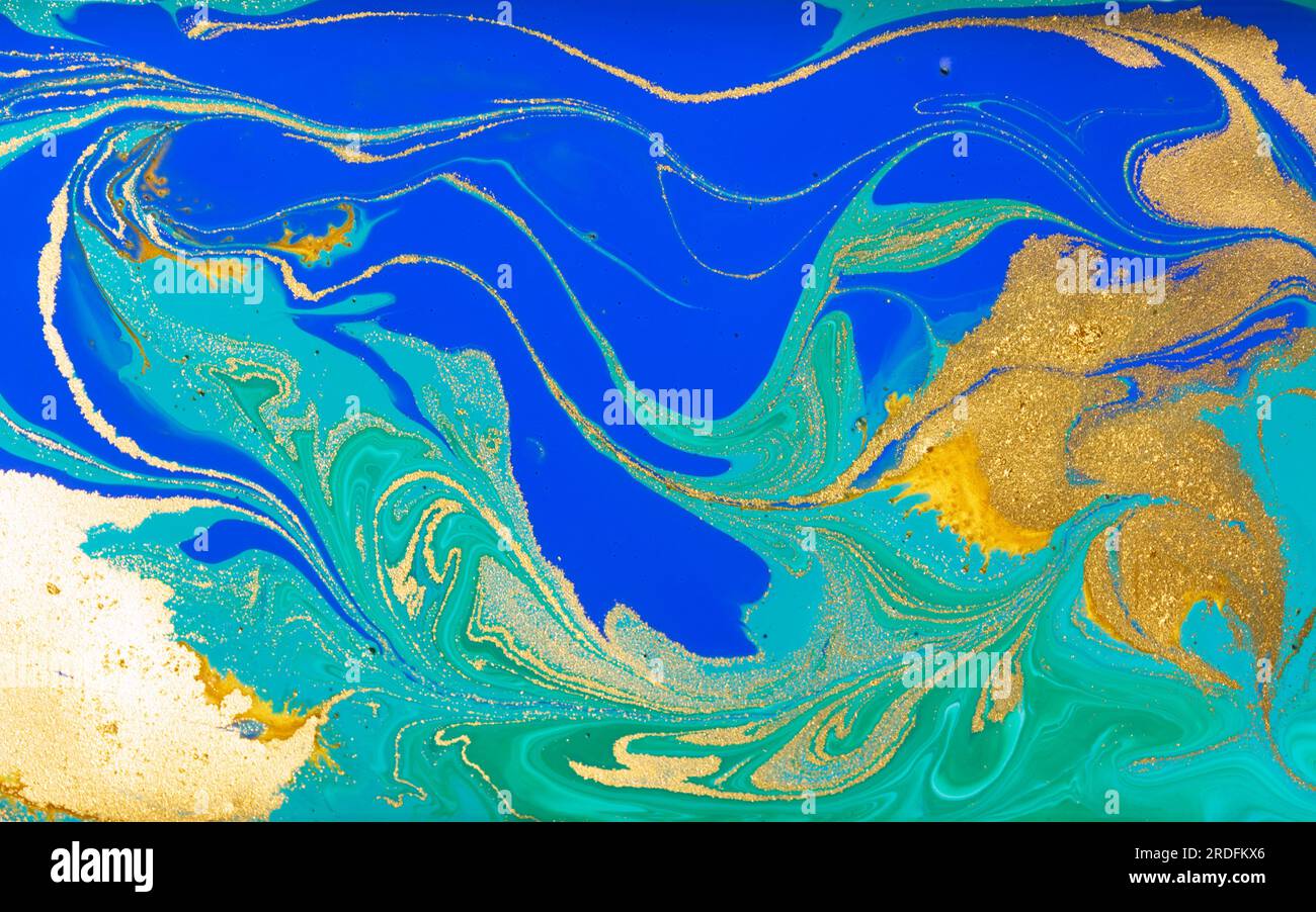 Liquid Blue Abstract Wave Pattern Stock Photo - Alamy