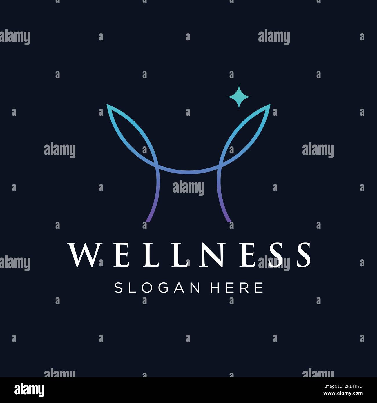 Wellness natural abstract logo design with unique natural person and ...