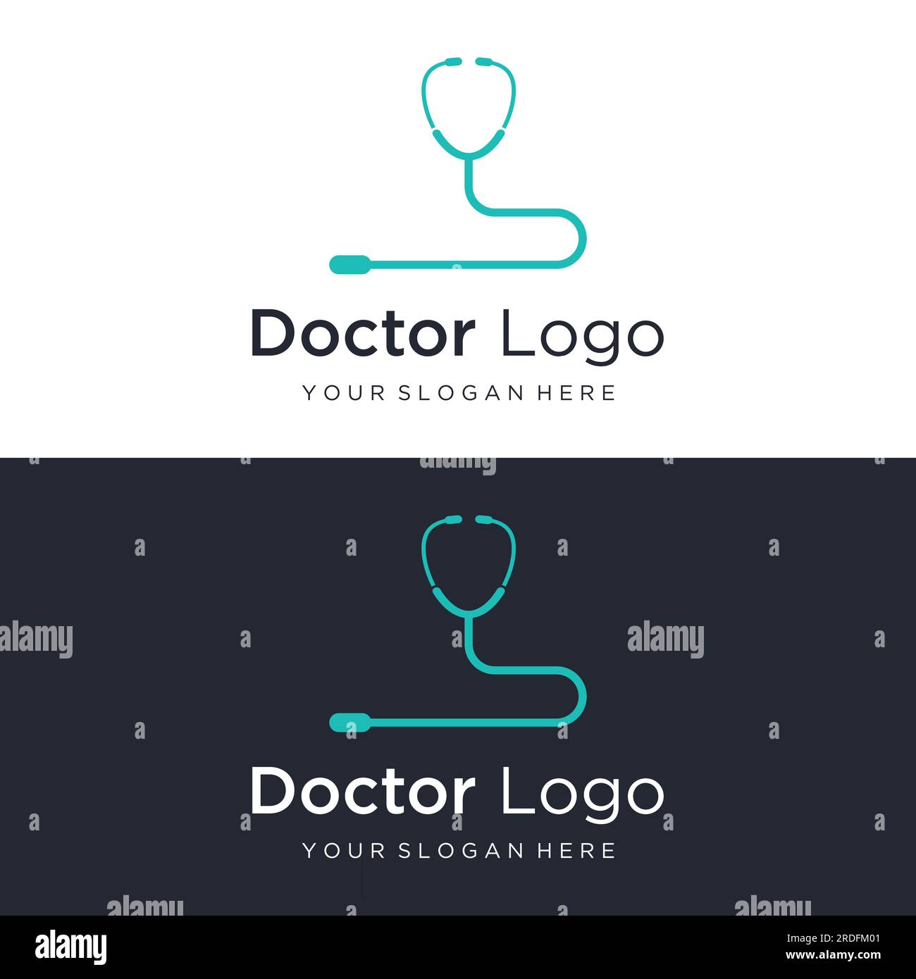 Doctor stethoscope logo design for health care with creative idea ...