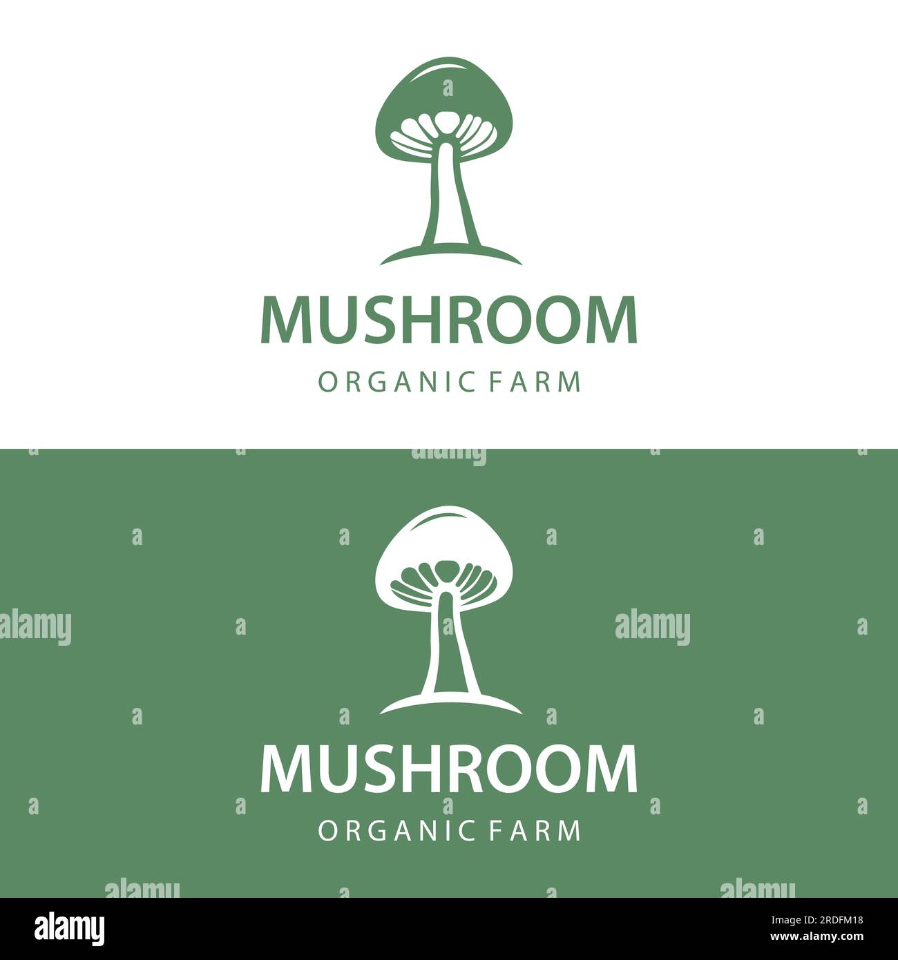 Unique organic mushroom farm creative logo design with modern concept ...