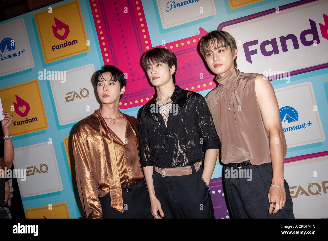 San Diego, Ca. 20th July, 2023. Doyoung, Jaehyun and Jungwoo from NCT ...