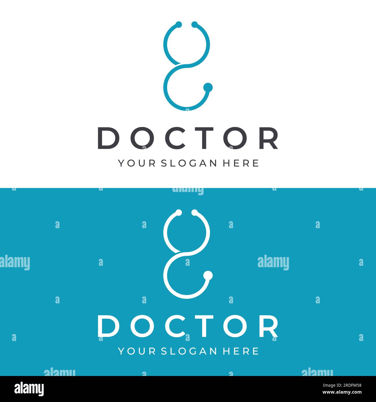 Doctor stethoscope logo design for health care with creative idea ...