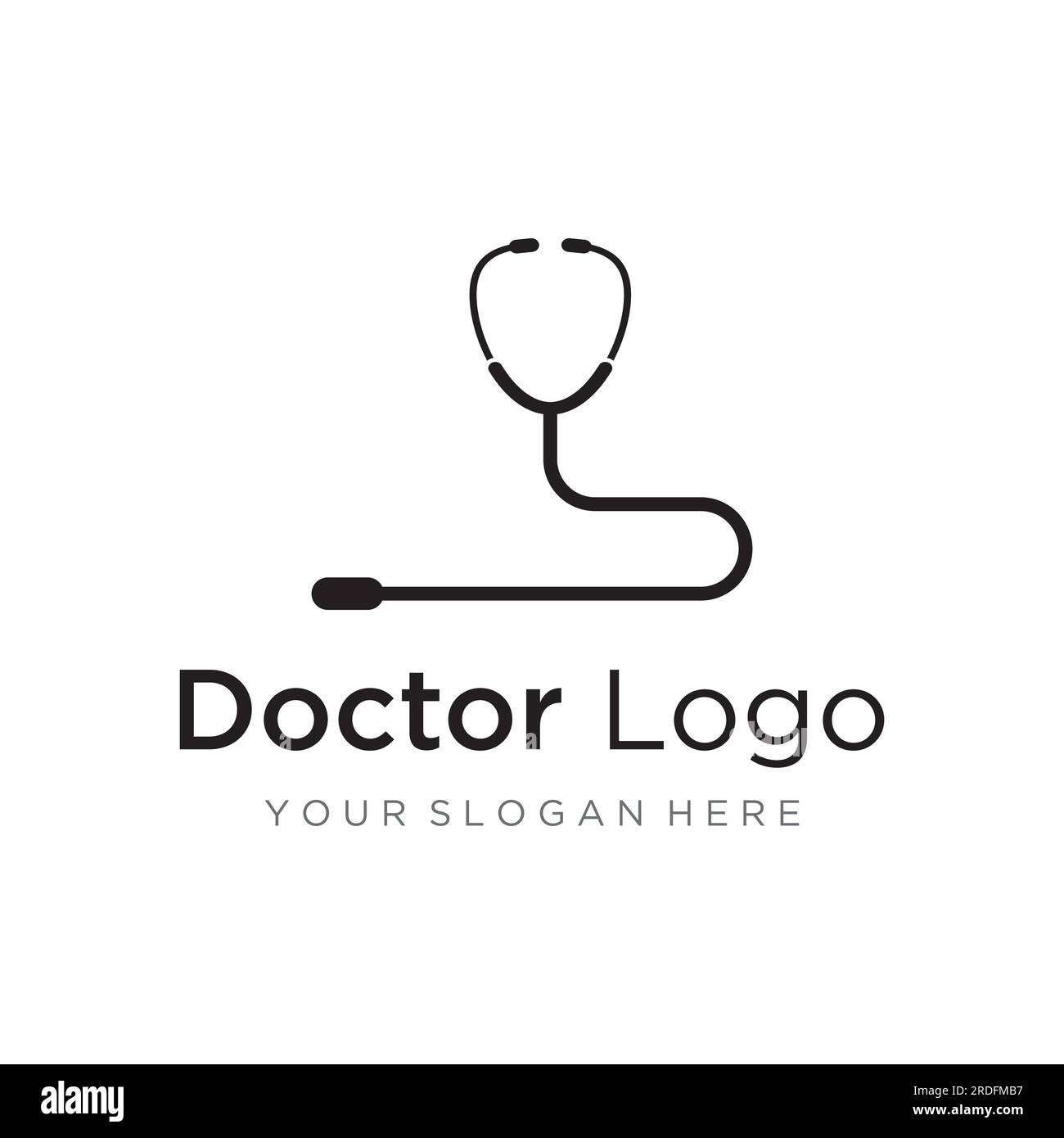 Doctor stethoscope logo design for health care with creative idea ...