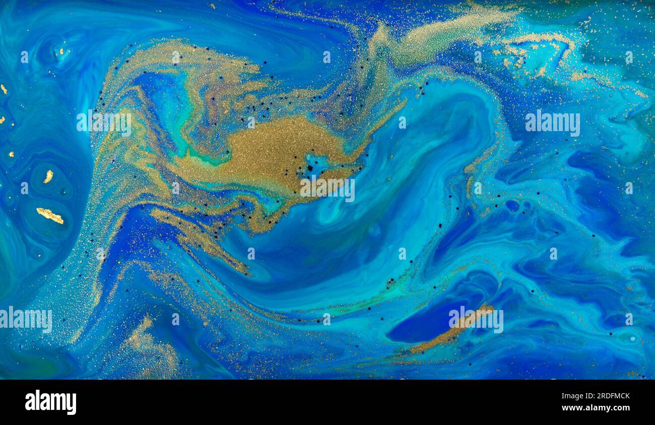 Blue Turquoise Pattern Artwork Imitation Stock Photo - Alamy