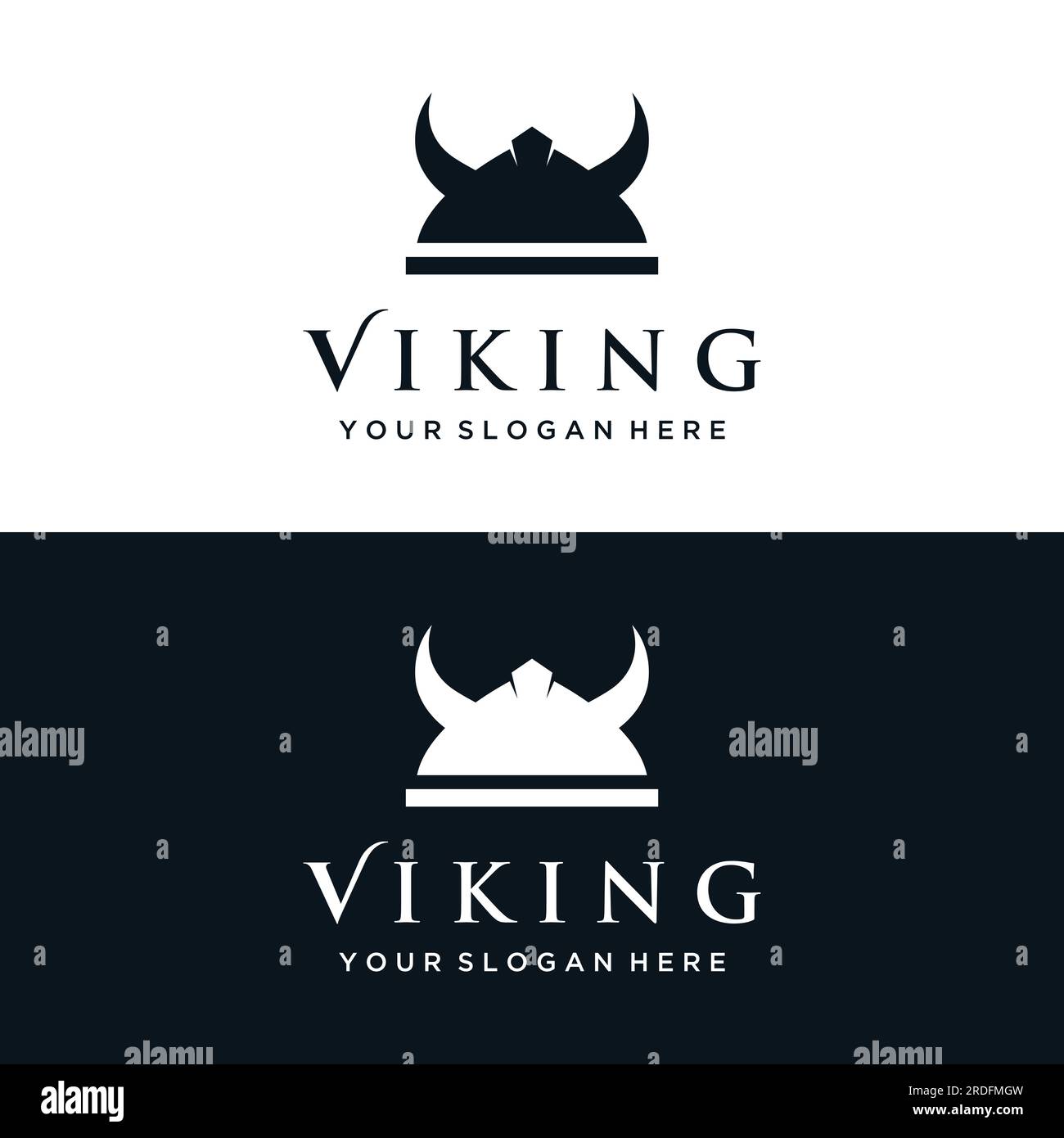 Viking warrior helmet logo with simple horned helmet Stock Vector Image ...