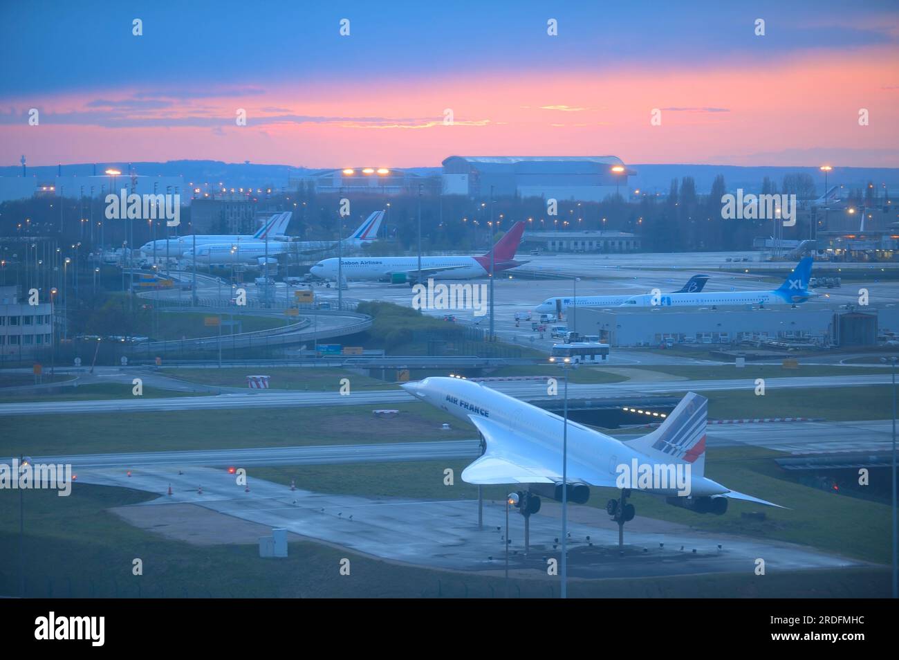 The famous AF Concorde airplane on static display - Paris CDG airport ...