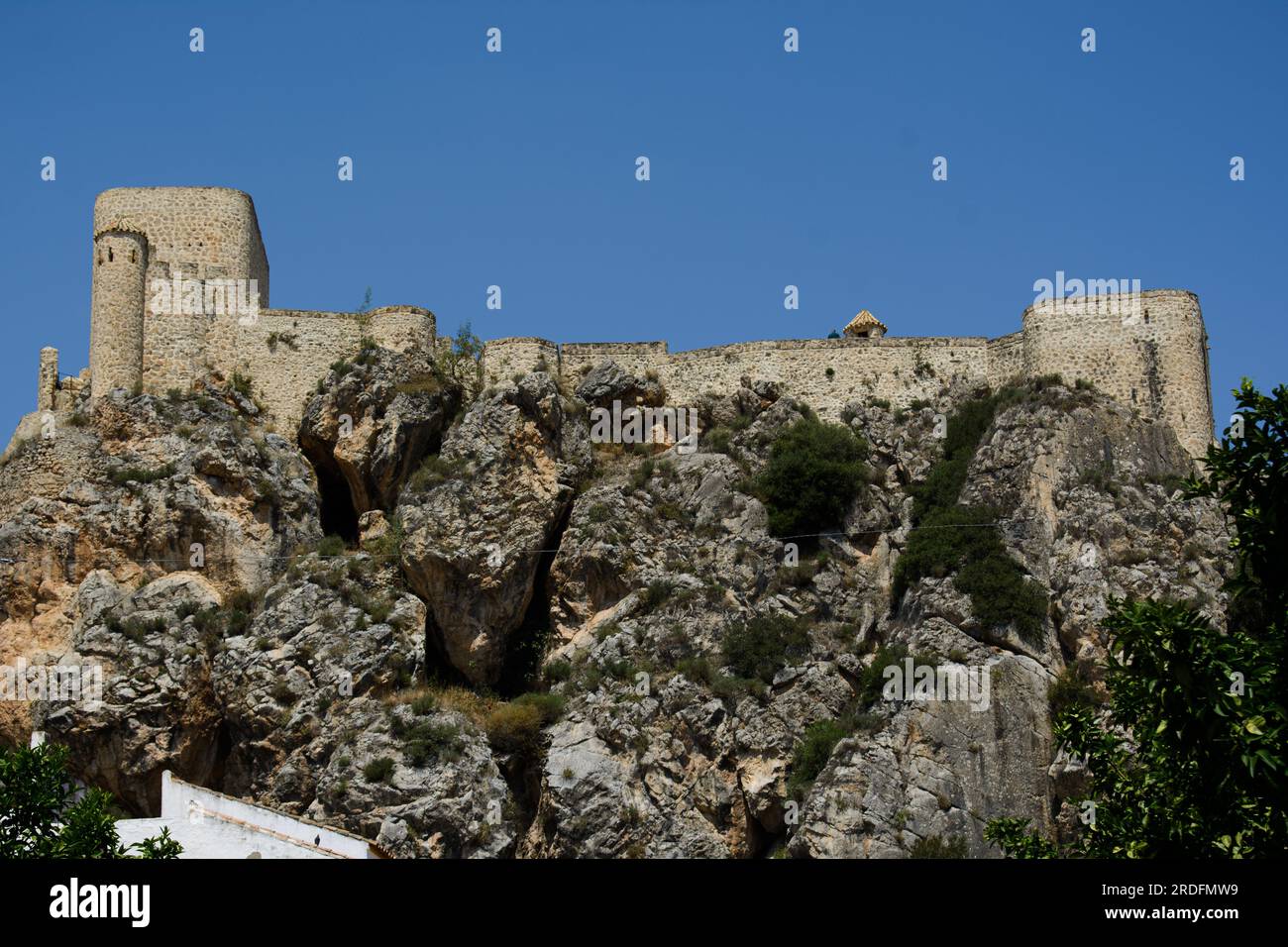 Castillo de Olvera, Cádiz province, Spain. View from Calle Lepanto ...