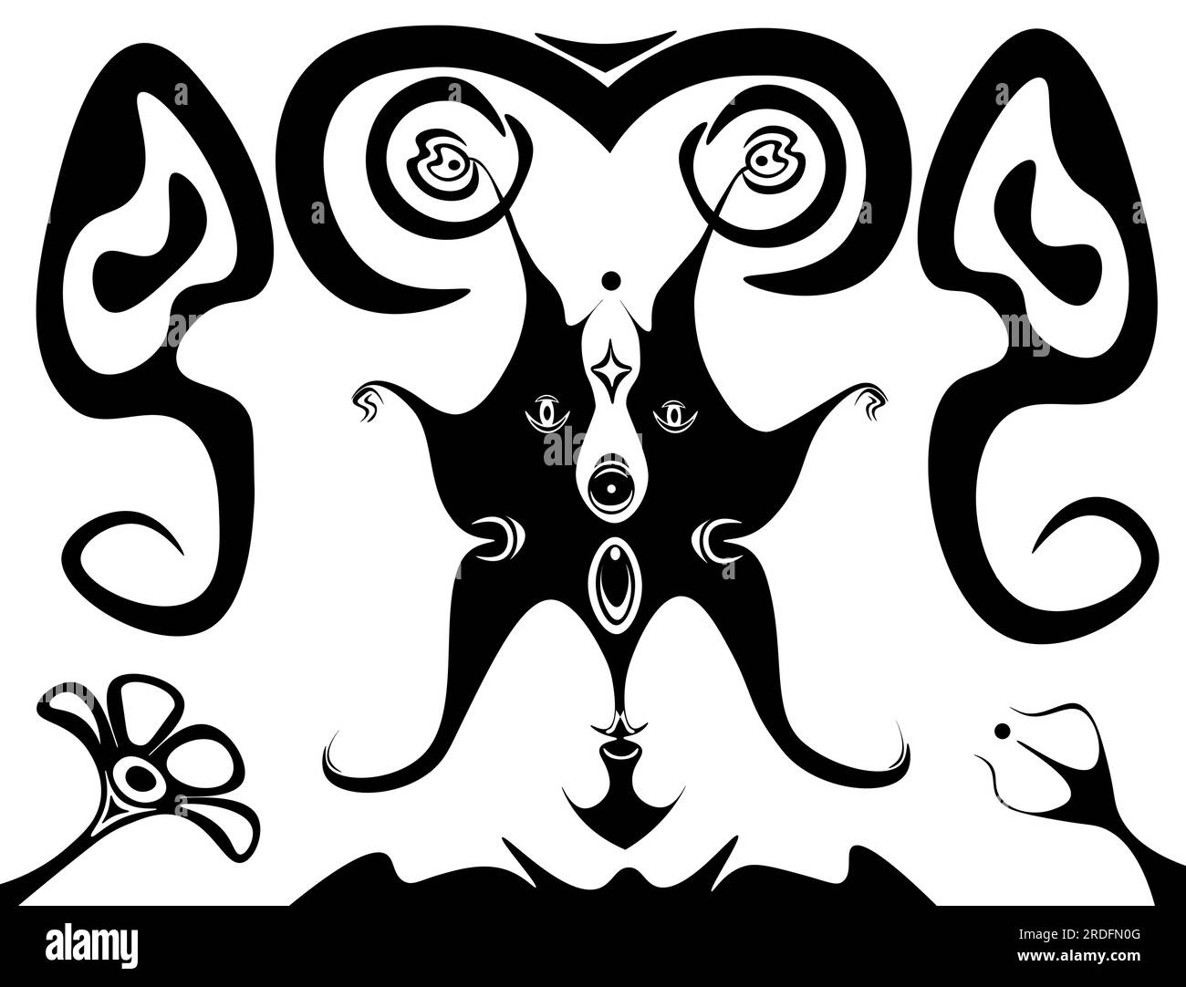Tentacle alien monster Stock Vector Images - Alamy