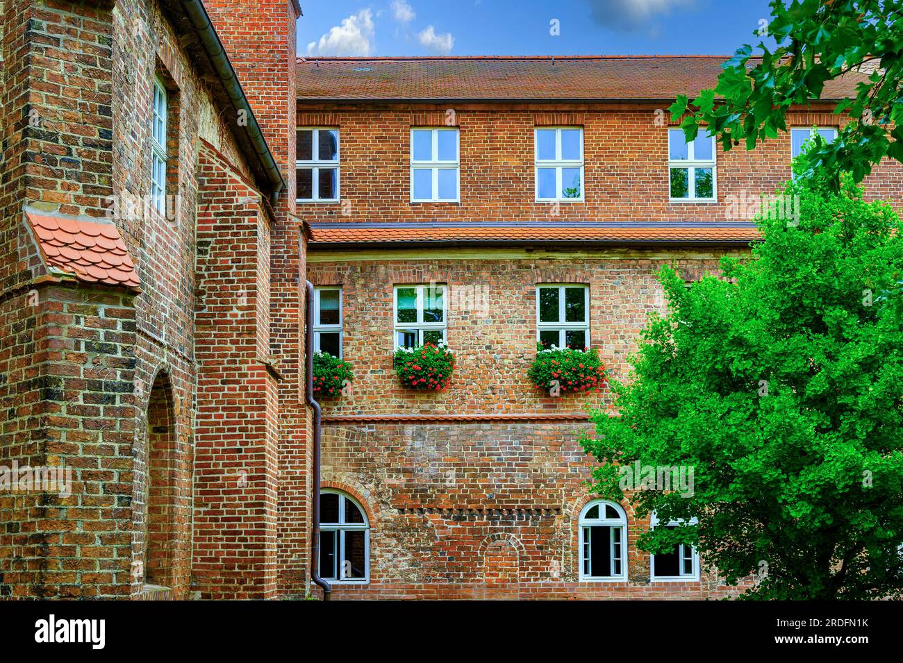 View of the facade of a historic building in Salzwedel, Germany Stock ...