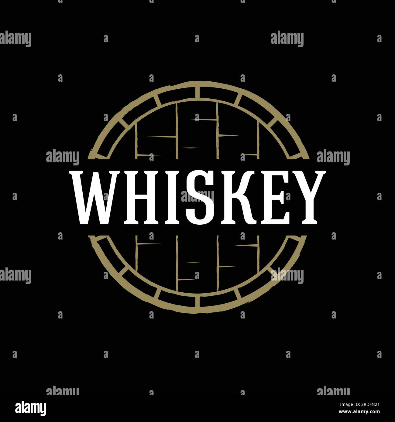 Vintage premium whiskey logo label with hand lettering. for drinks ...