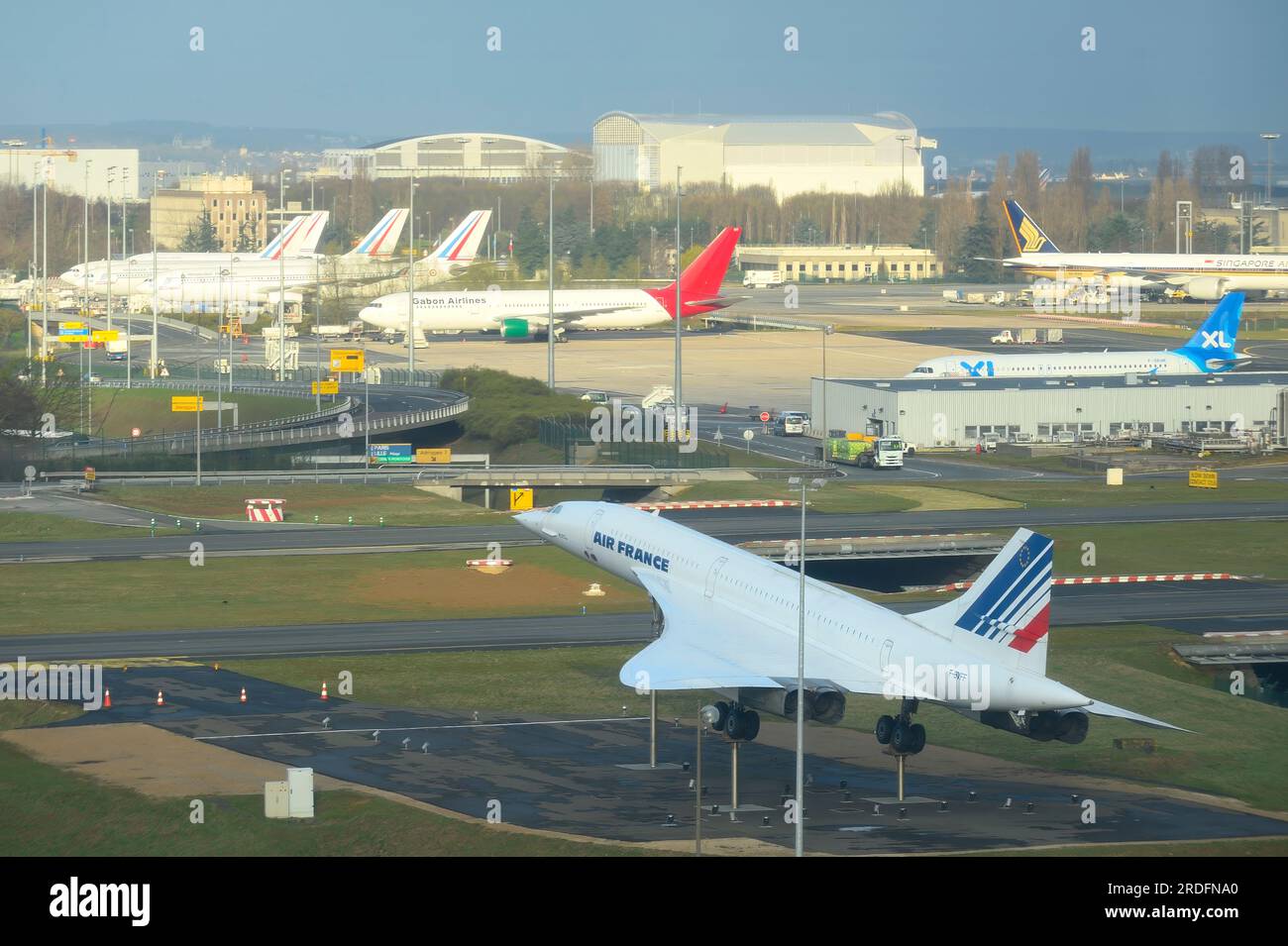 The famous AF Concorde airplane on static display - Paris CDG airport ...