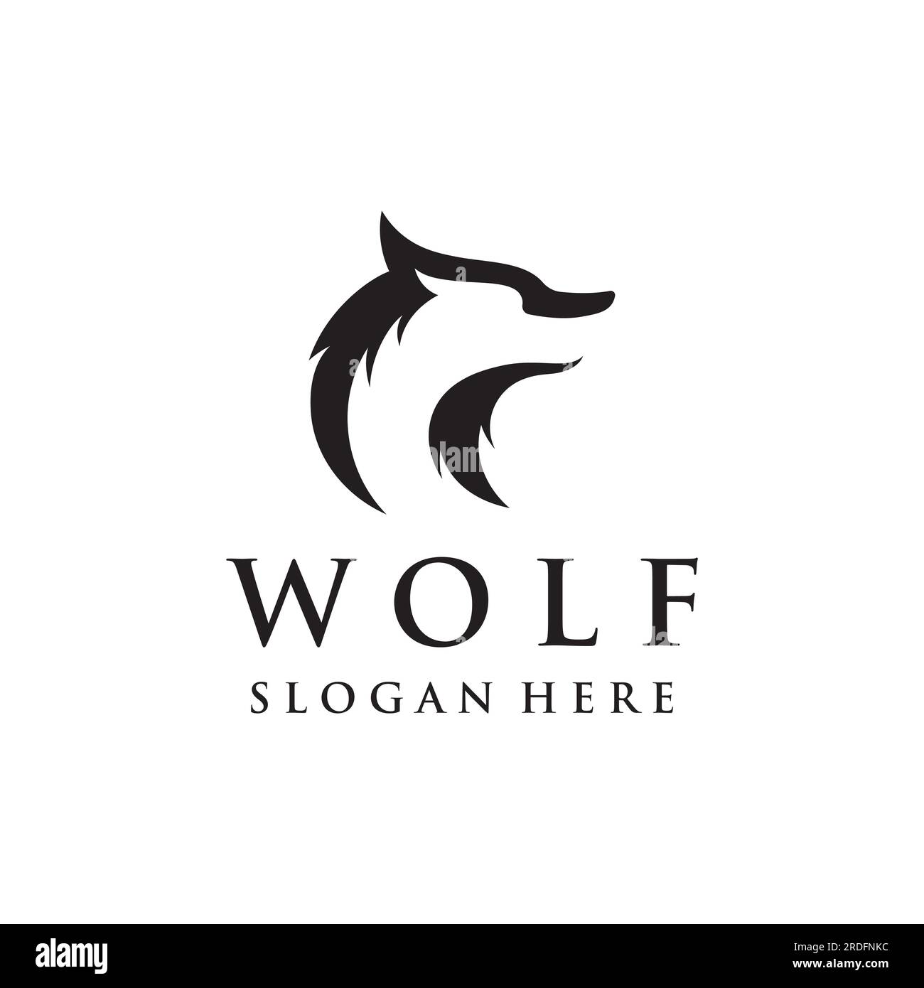 Night wolf abstract Logo design simple isolated background.Vector ...