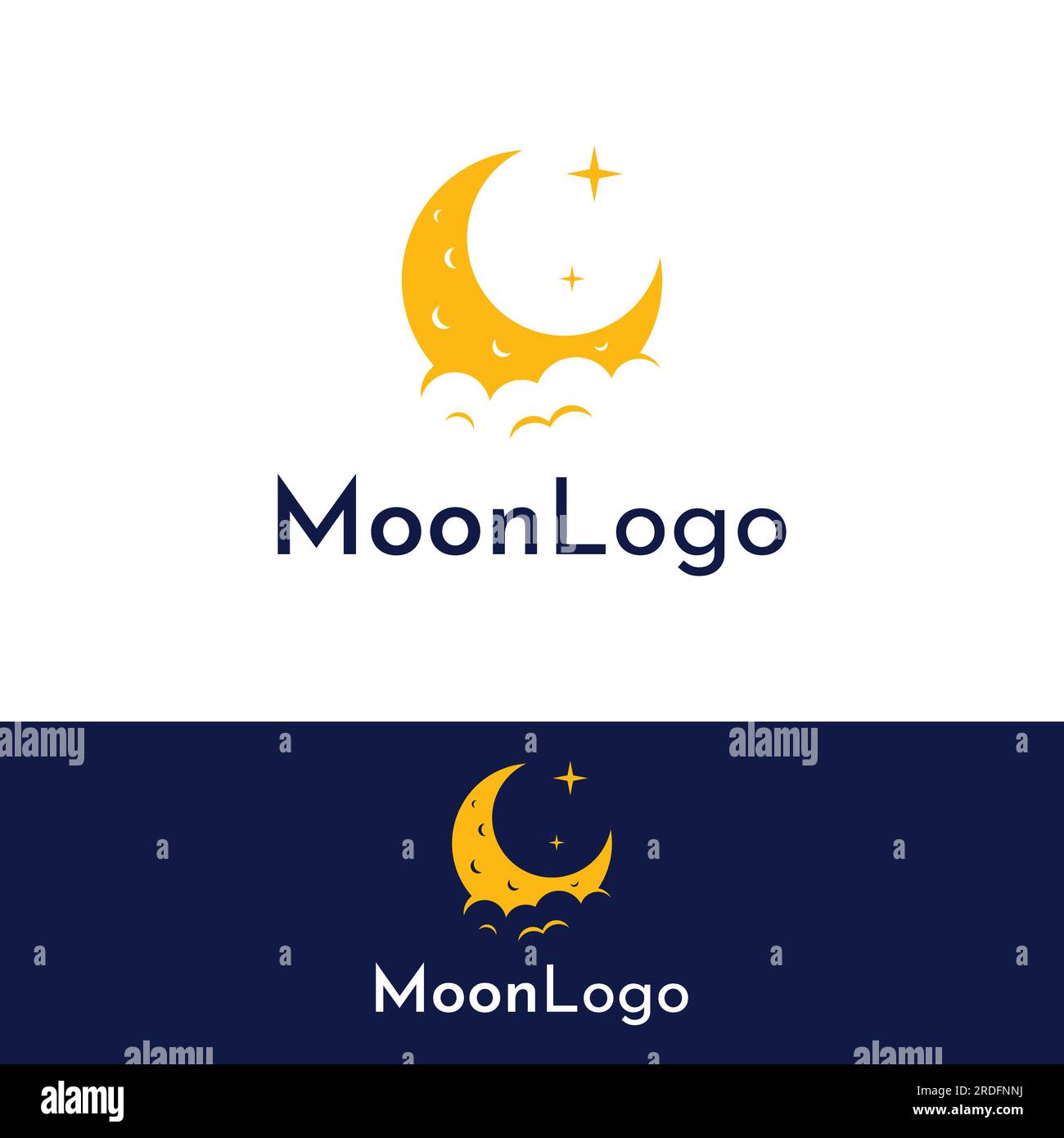 Crescent and star logo design with modern concept isolated on ...
