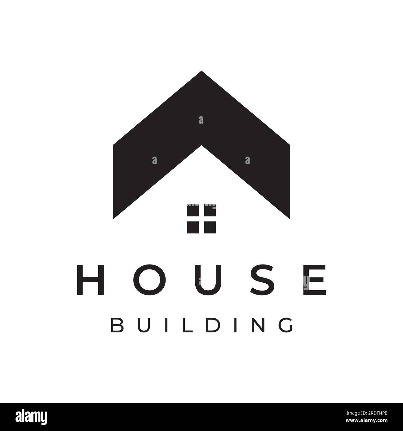 Creative logo of a monogram or geometric house or residential building ...
