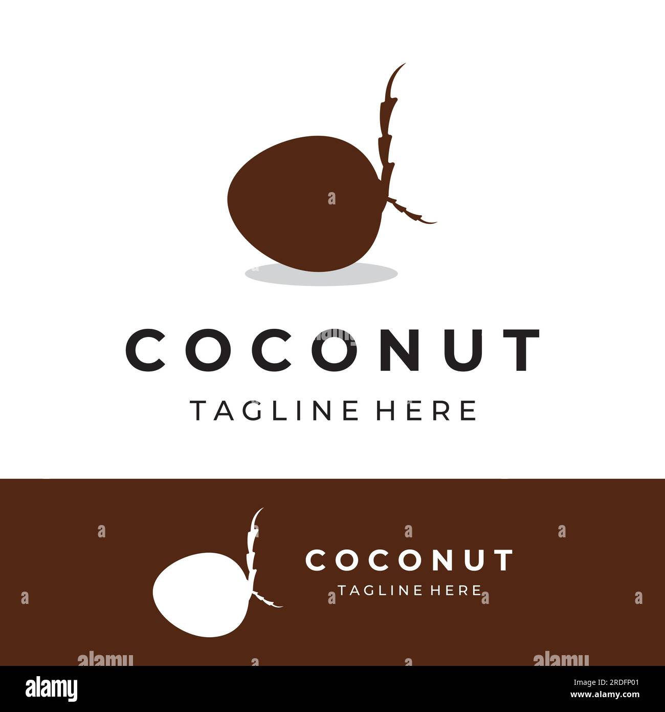Natural fresh young coconut creative logo. Logo for coconut beverage ...