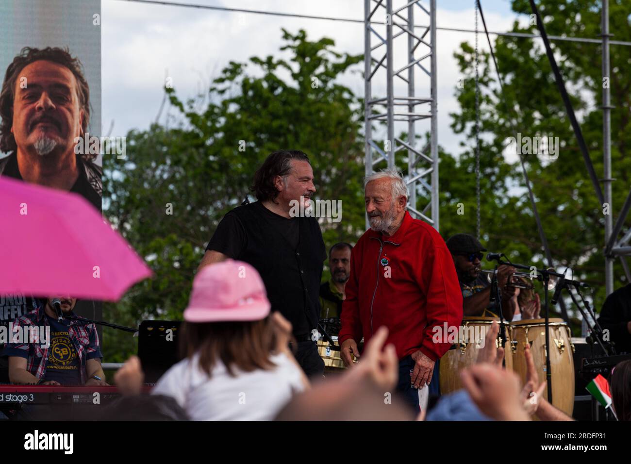 Gattatico, Reggio Emilia, Italy - April 25, 2023: The singer Cisco ...