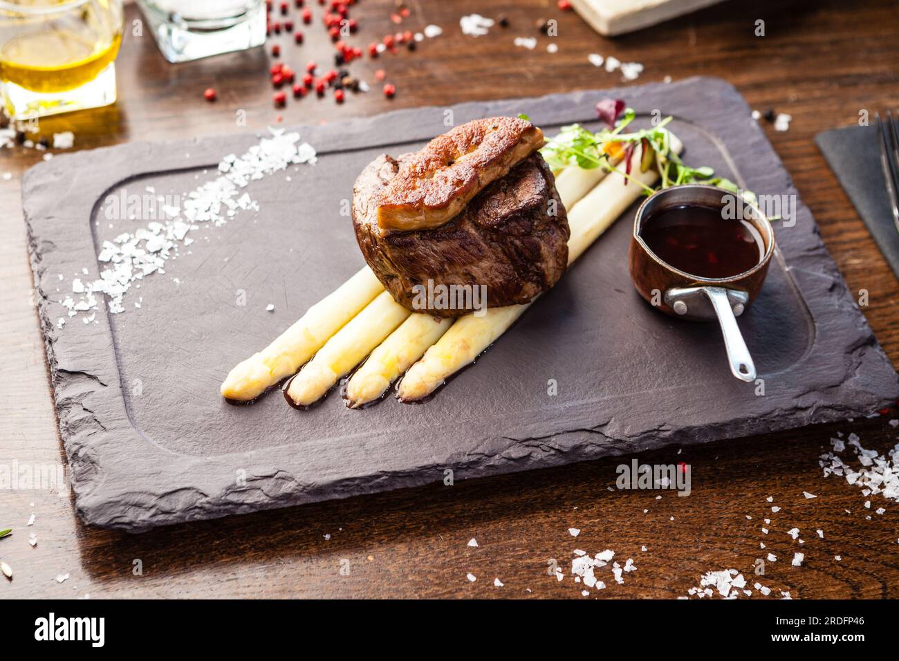 Tournedos Rossini. Foie gras, Black Angus beef tenderloin, white ...