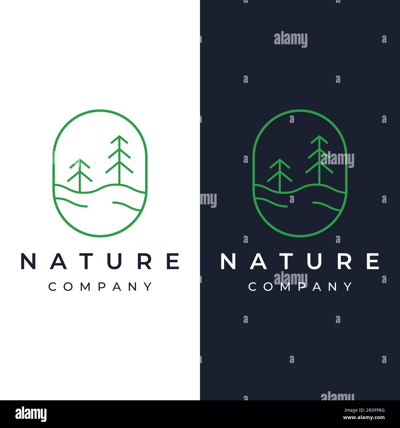 Creative abstract logo of pine trees and pine forest isolated ...