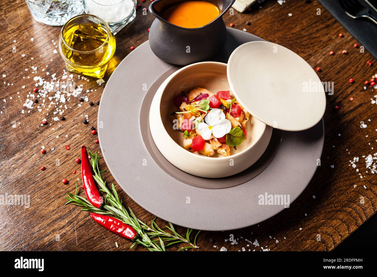 Bouillabaisse, Octopus, blue mussels, tuna, king prawns, Scottish ...