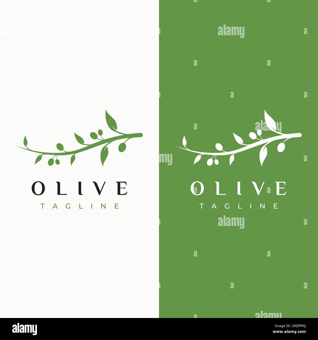 Natural herbal olive and oil logo with olive branch. Logo for business ...