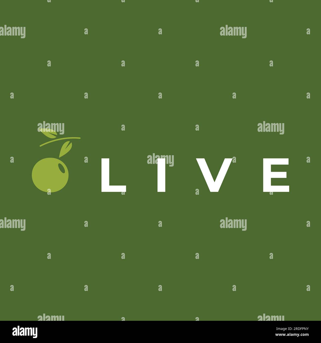 Natural herbal olive and oil logo with olive branch. Logo for business ...