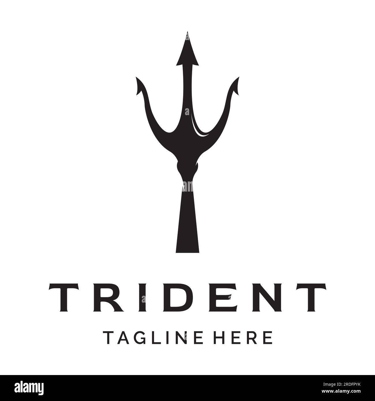 Simple vintage poseion trident spear Logo design Stock Vector Image ...
