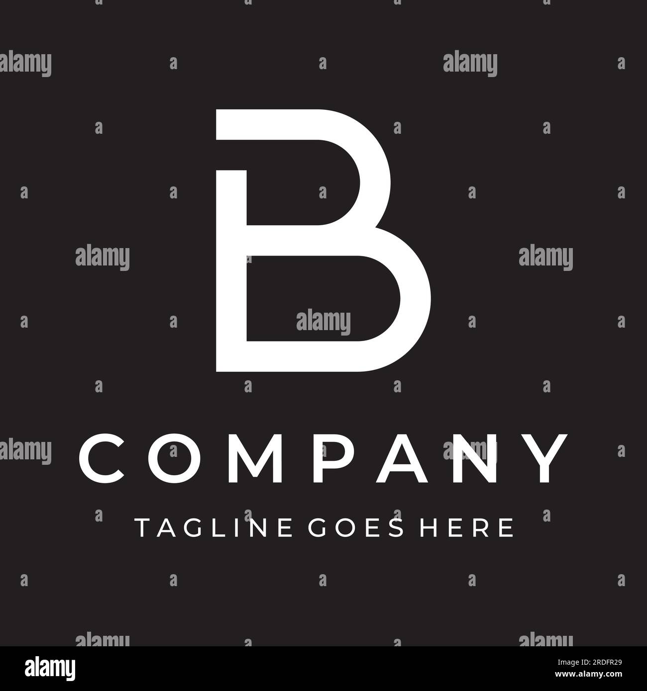 Abstract logo element initial letter B monogram or unique and simple ...