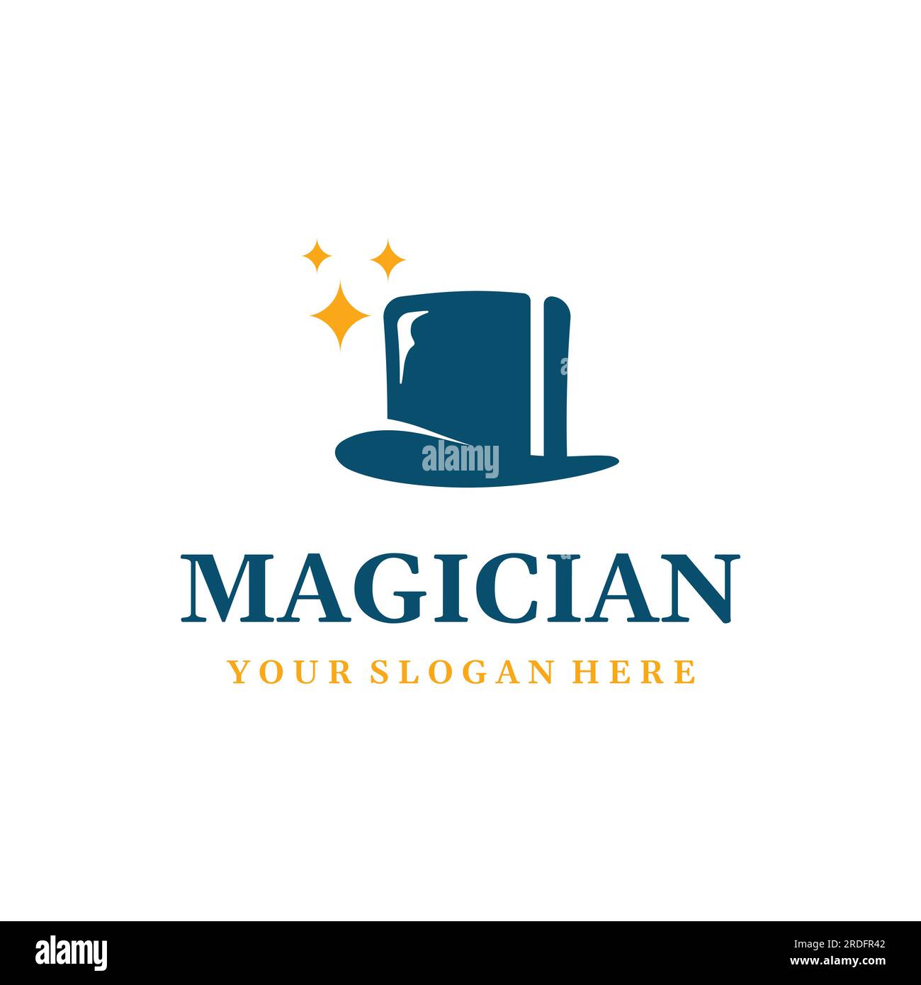 Simple magician hat with star sign logo design with creative idea Stock ...