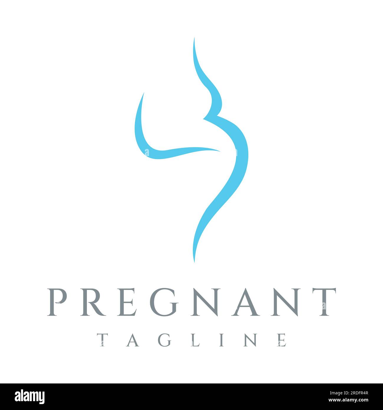 Abstract logo of mother or woman carrying baby or pregnant. Logos for ...