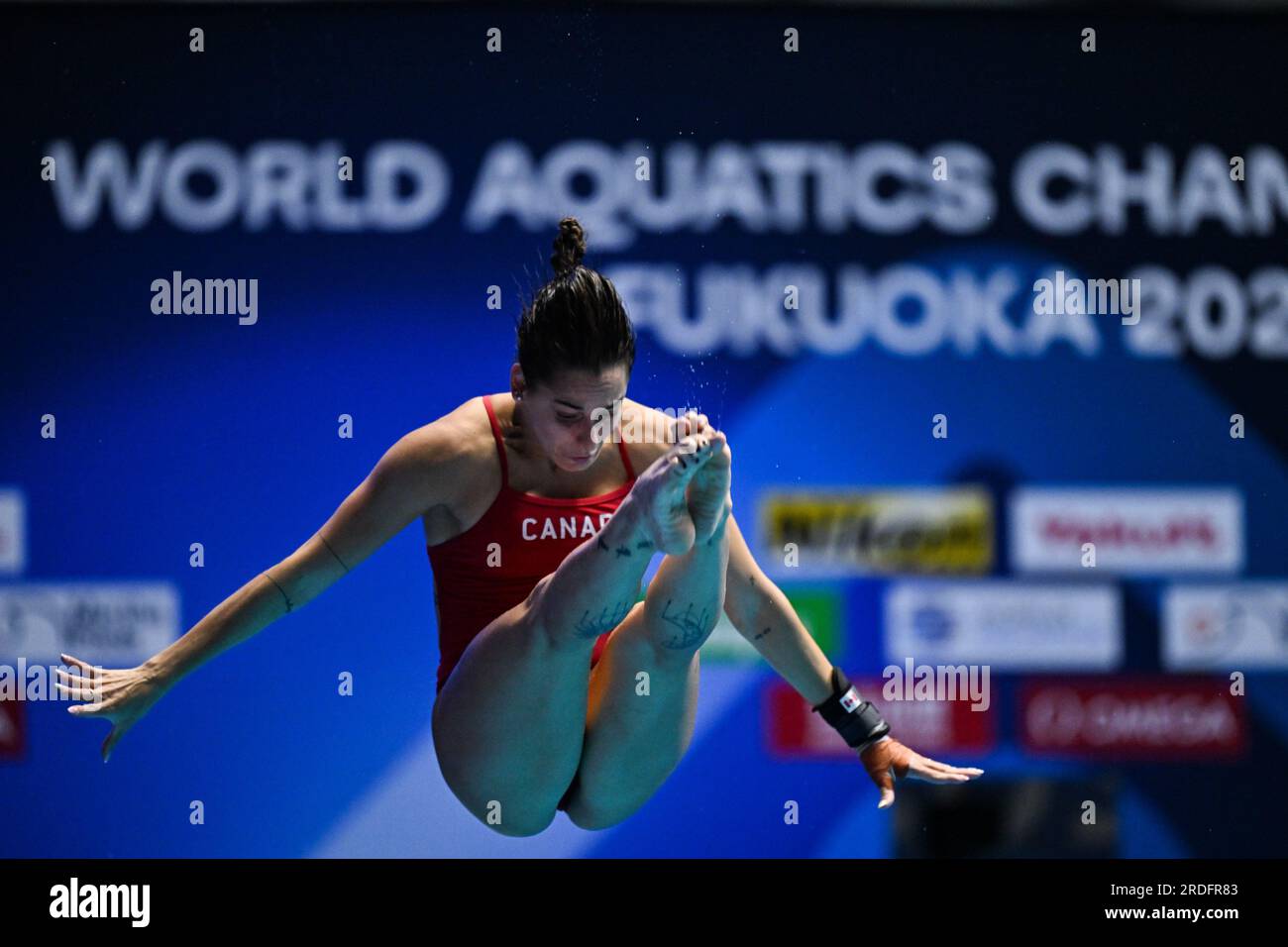 Fukuoka, Japan. 21st July, 2023. Pamela Ware of Canada competes during ...