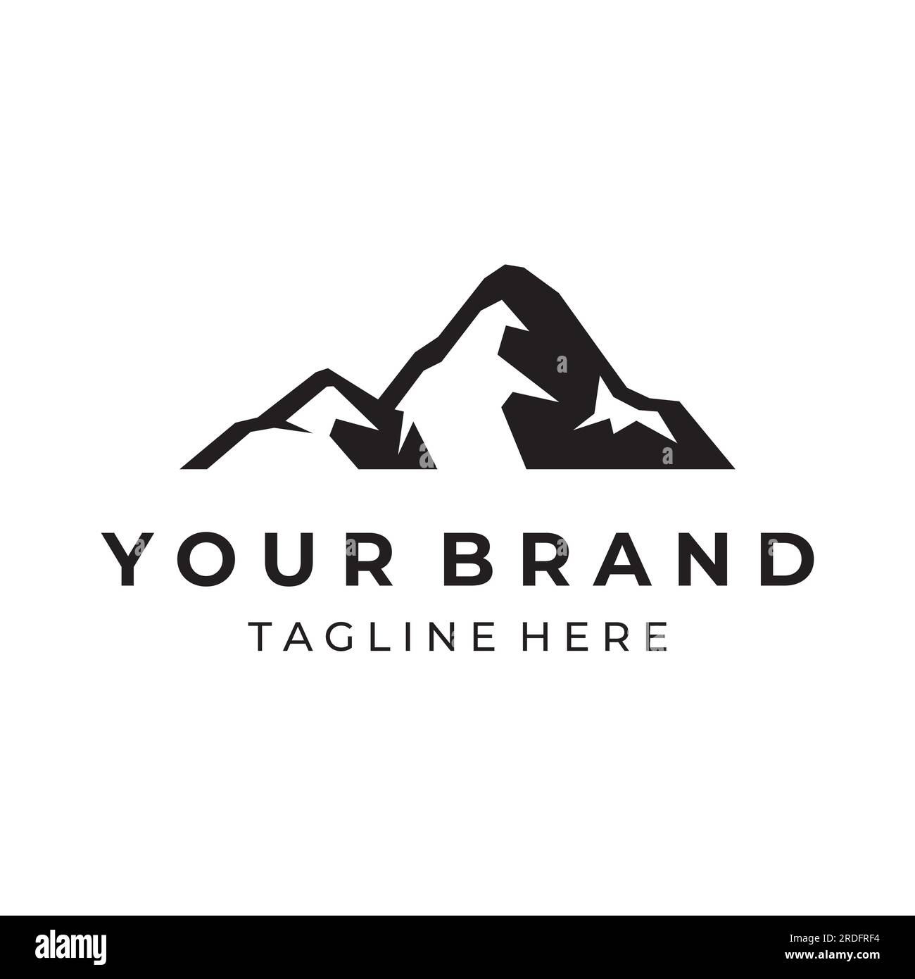 Mountain or mountains silhouette logo.Logos for climbers, photographers ...