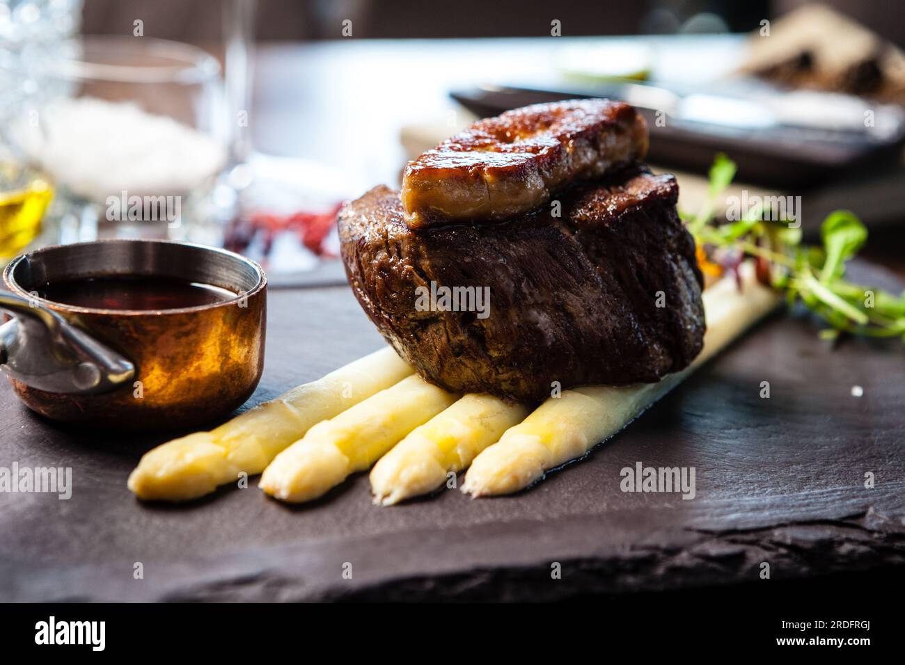 Tournedos Rossini. Foie gras, Black Angus beef tenderloin, white ...
