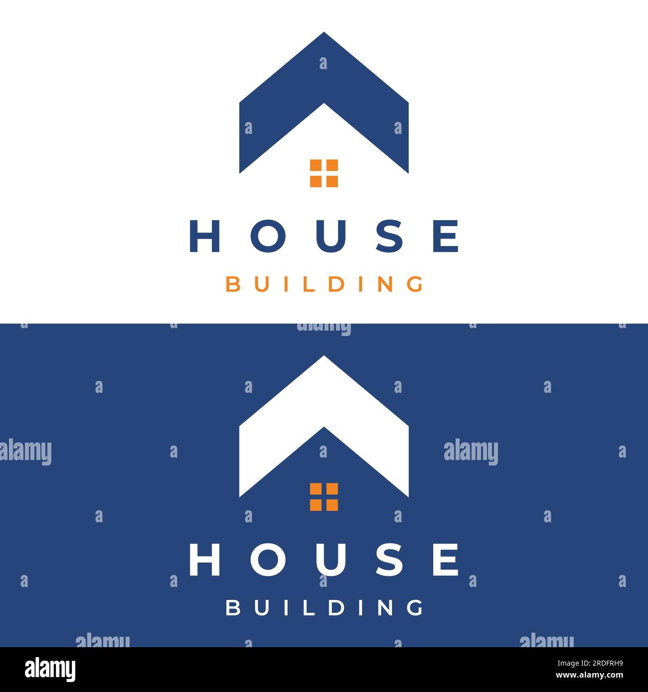 Creative logo of a monogram or geometric house or residential building ...