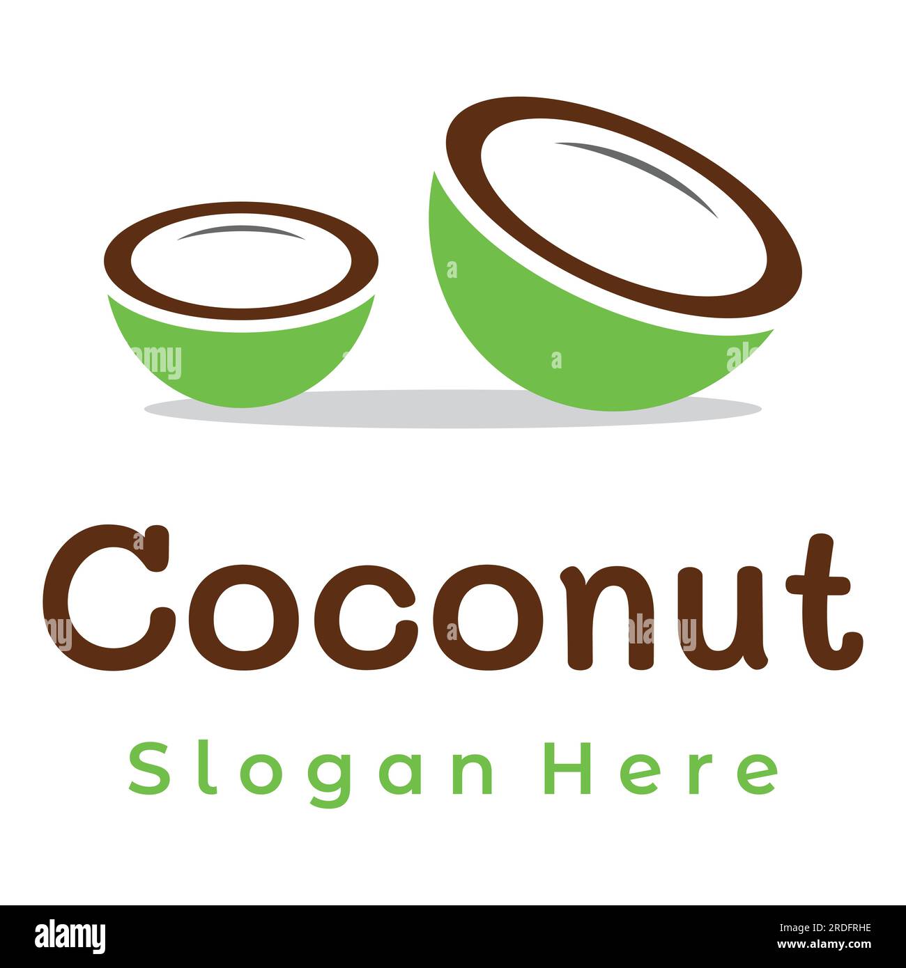 Natural fresh young coconut creative logo. Logo for coconut beverage ...