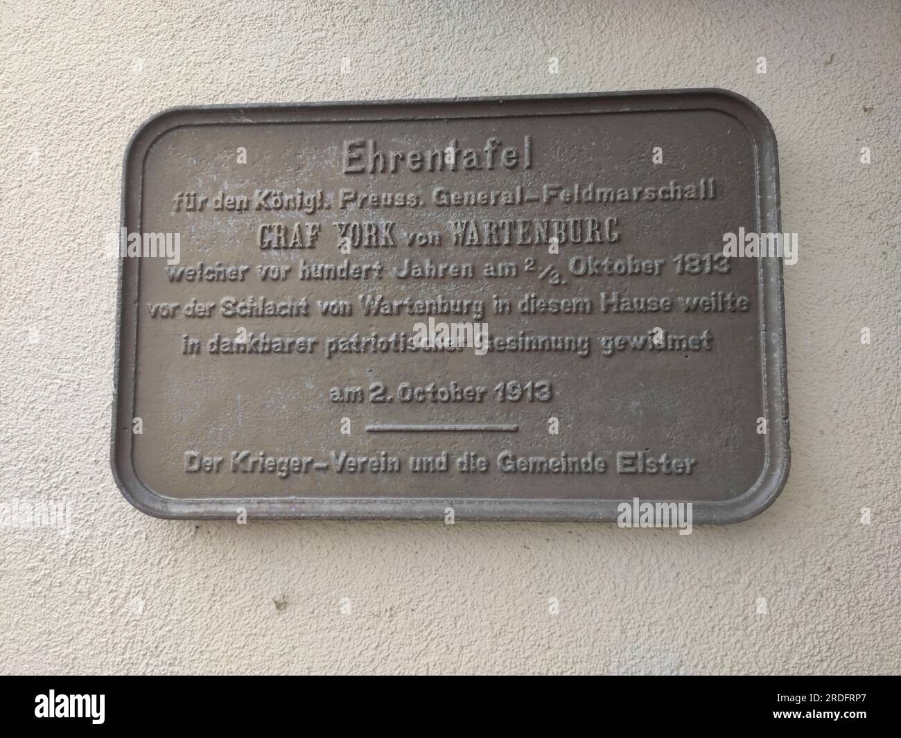 Bakery with plague commemorating General Yorck using the building ...