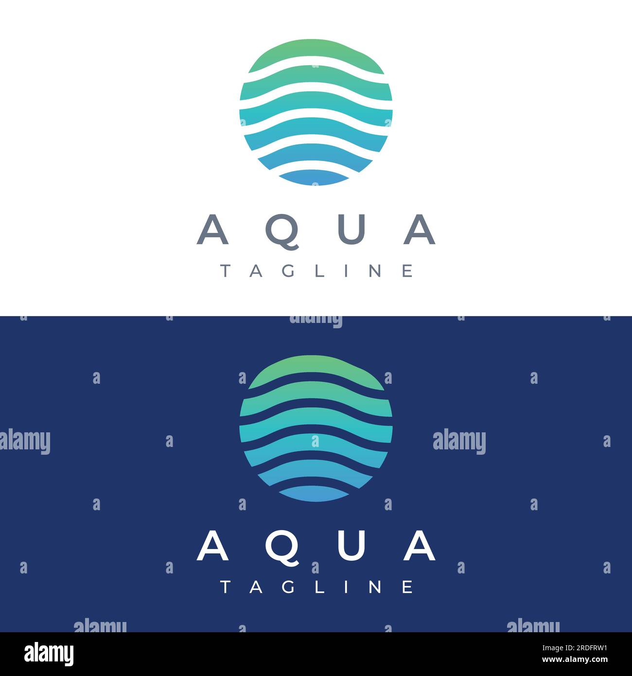 Natural blue pure aqua water logotype.Aqua abstract design with outline ...