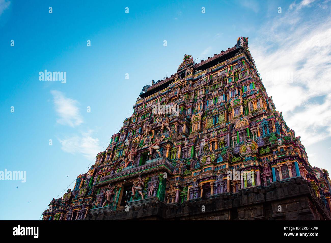 Temple tower of Thillai Nataraja Temple, also referred as the ...