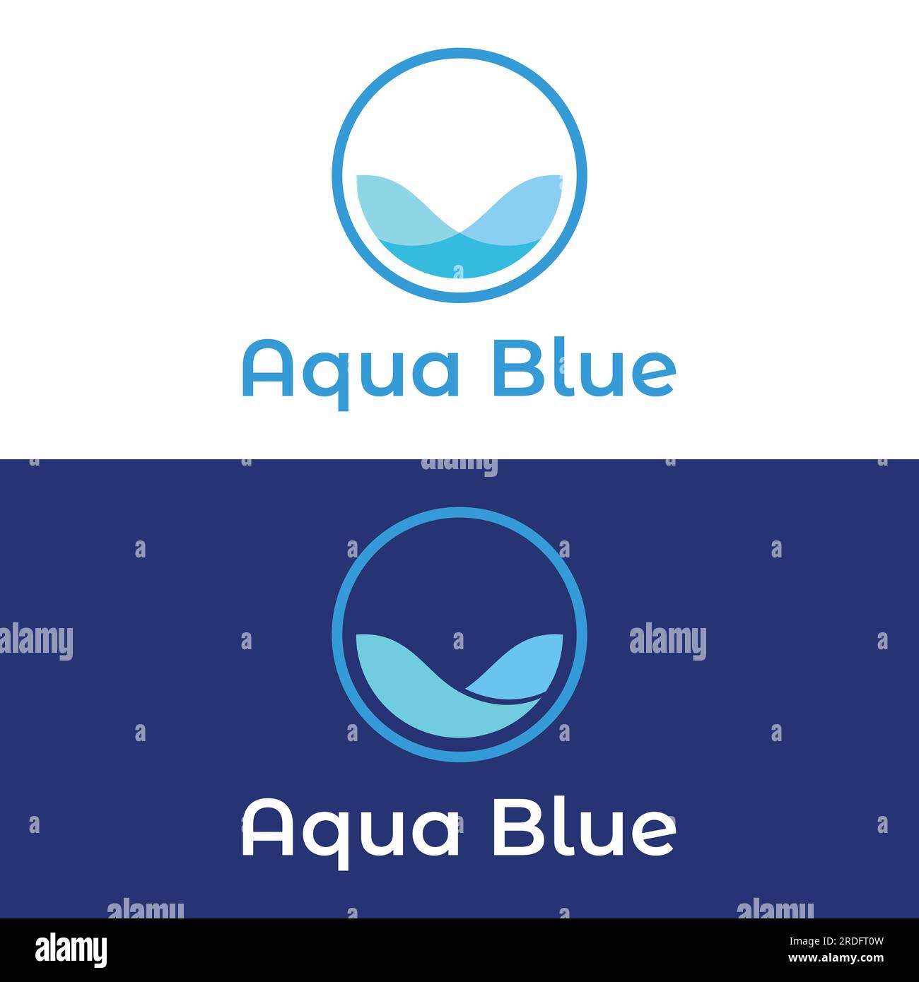 Natural blue pure aqua water logotype.Aqua abstract design with outline ...
